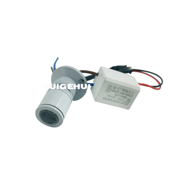 1W 3W Led Recessed Cabinet Mini Spot Light 110V 220v Downlight 12v DC ...