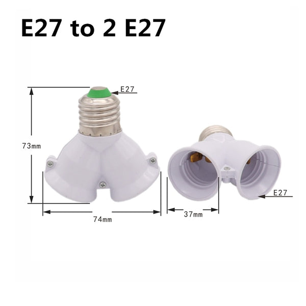 E27 To E27 Lamp Base Converter 65mm 95mm Lamp Holder Extender E27-E27 ...