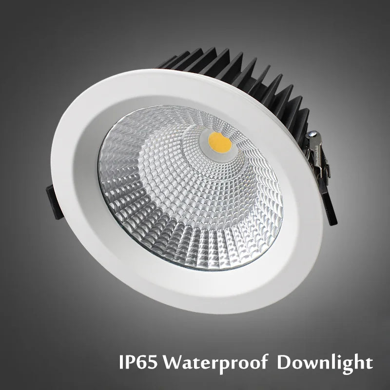 IP65 Waterproof Ceiling Recessed LED Spot Light AC85-265V 20W/15W/12W ...
