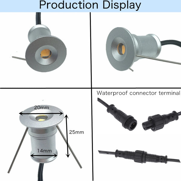 Outdoor 15MM LED Deck Light with Driver 12V Underground Lamp 1W Garden ...