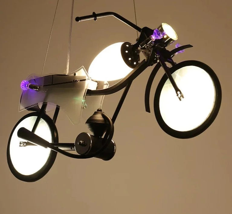 Industrial air chandelier creative personality motorcycle chandelier c ...