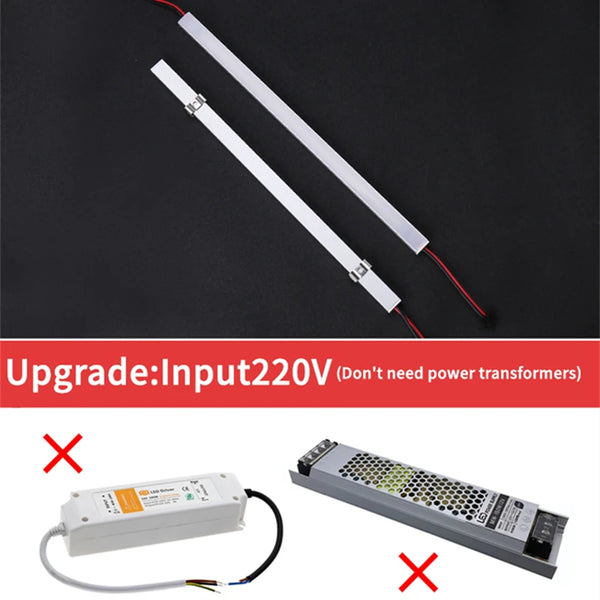 1-20pcs 0.5M AC220V V-type LED Corner Strip Lights 5W Wall Aluminum Pr ...