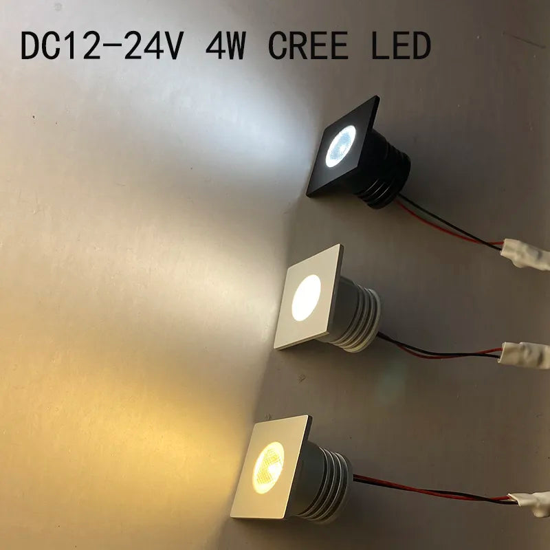 Square Lamp Mini Light With Embedded Ceiling 4W Spotlight Embedded Lig ...
