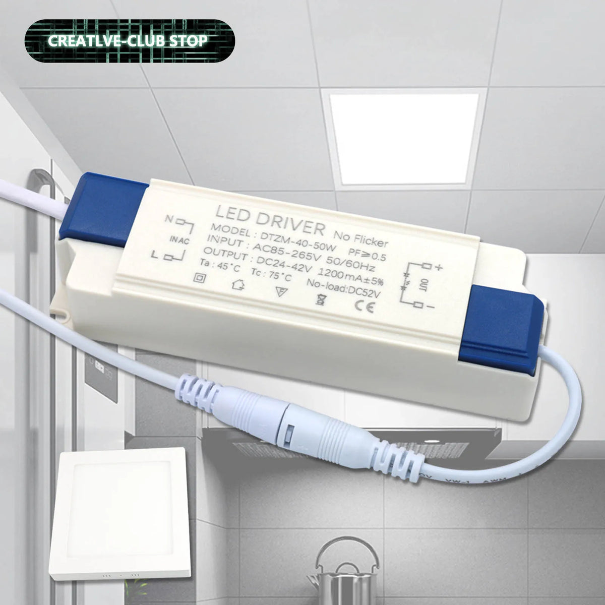 LED Driver 40-50W 1200mA AC 110V 220V to DC 24V 36V 42V Lighting Trans ...