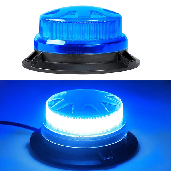 Magnetic Base LED Blue Emergency Strobe Light Car Police Roof Flashing ...