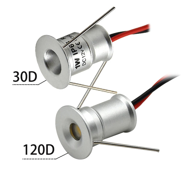 Mini LED 12V Recessed Ceiling Downlights 1W Dimmable Spotlight Black W ...