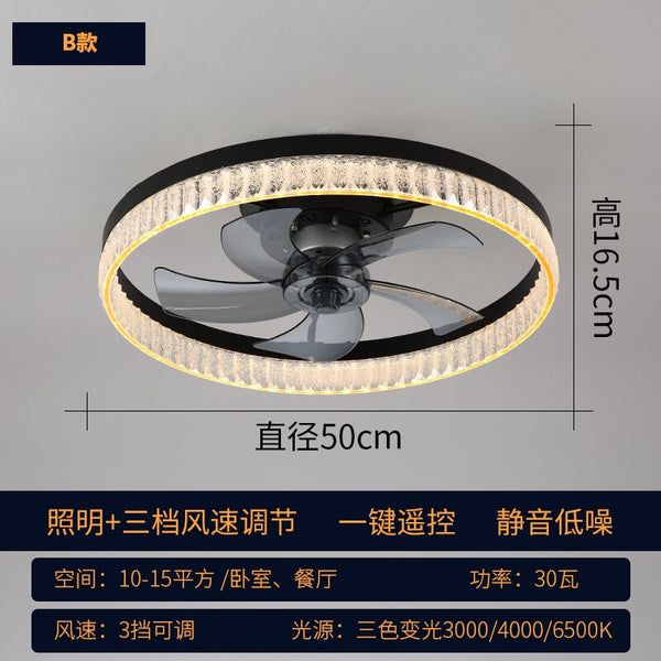 New acrylic ceiling fan lamp LED variable frequency ceiling fan lamp l ...