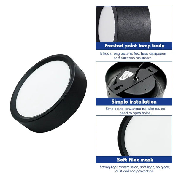 Led Downlight 9W 12W 15W 18W AC 220V 230V Ceiling Light Surface Mount ...