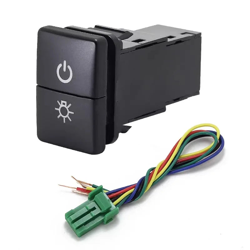 1pc Car Dual Key Switch Dual Switch Fog Lights Radar Power LED Spotlig ...