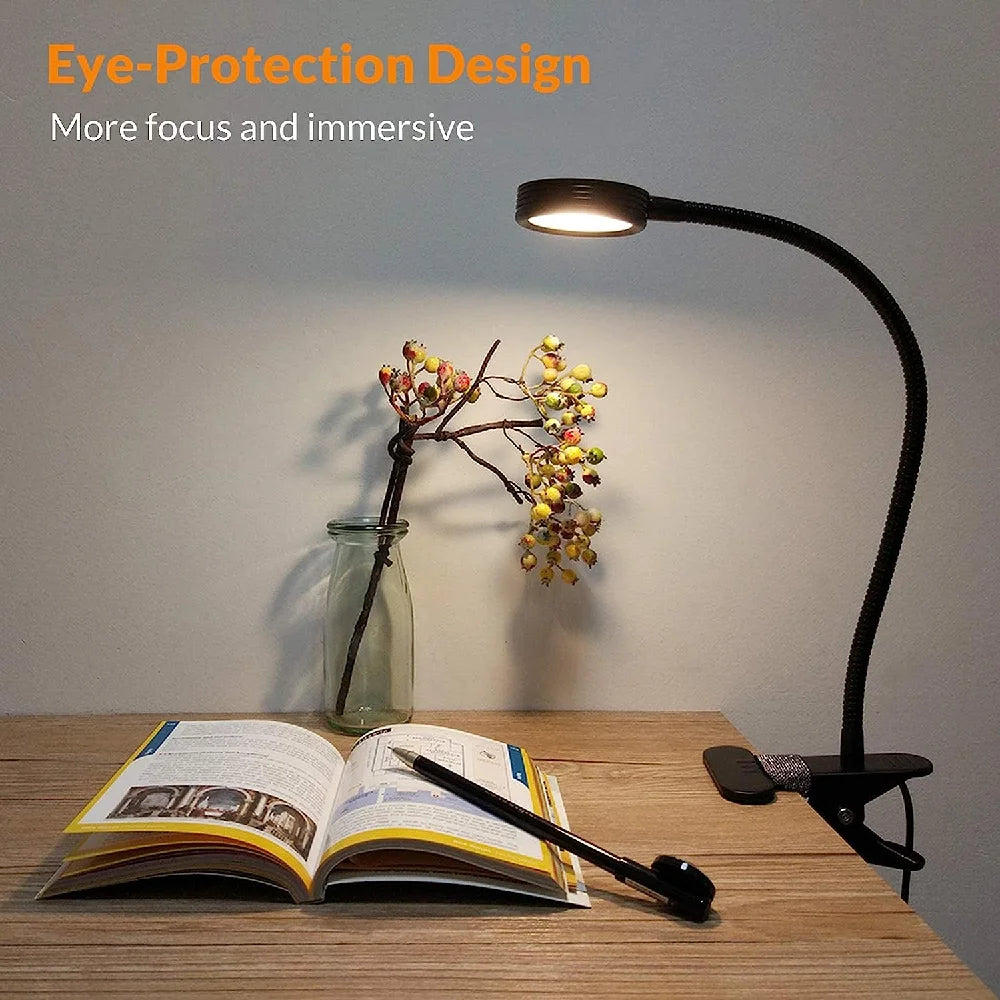 LED Clap On Desk Book light For Children Study Work Dimmable Adjustabl ...