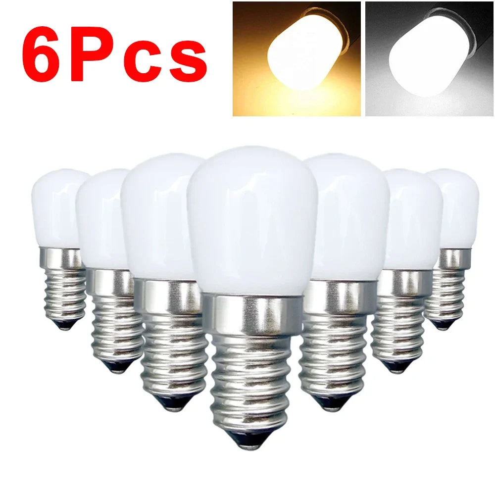 6/1Pcs Mini LED Light Bulbs E14 E12 LED Refrigerator Light Bulb Replac ...