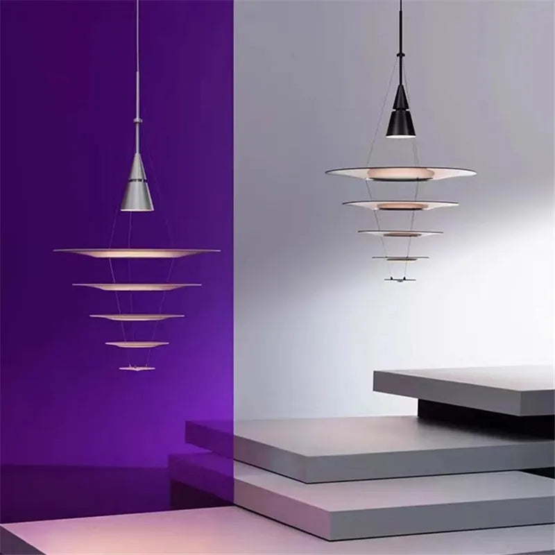 Enigma Pendant Lamp Designer White Flying levitating ufo light Restaur ...
