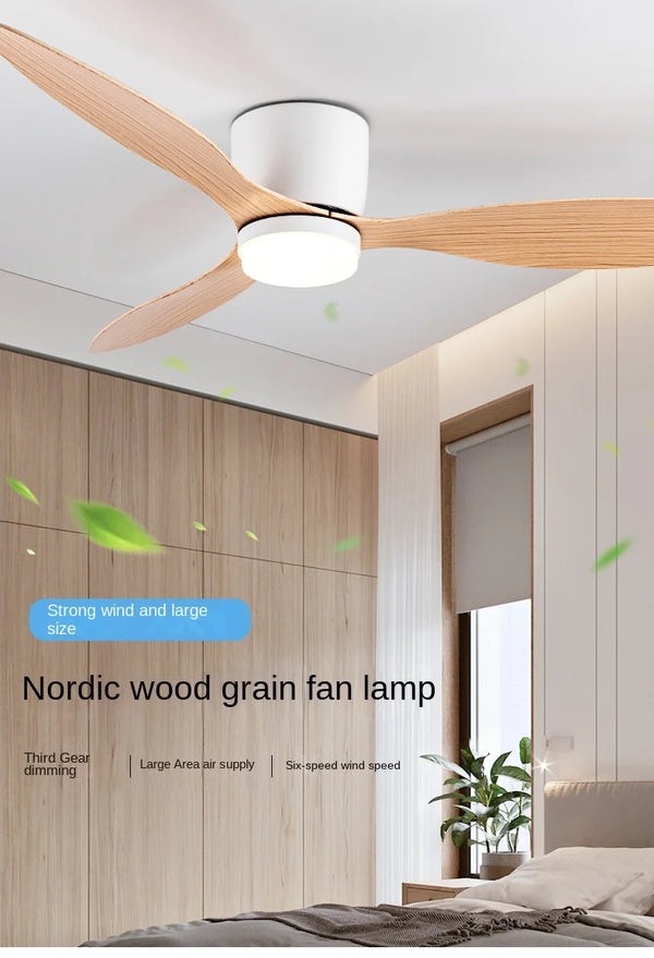 Ceiling Mounted Fan Light Intelligent Ceiling FanLamp Bedroom Restaura ...
