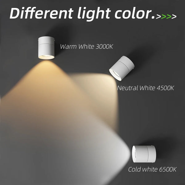 Spot Led Downlight 220v 3 colors dimmable LED spotlights Ceiling lamp ...