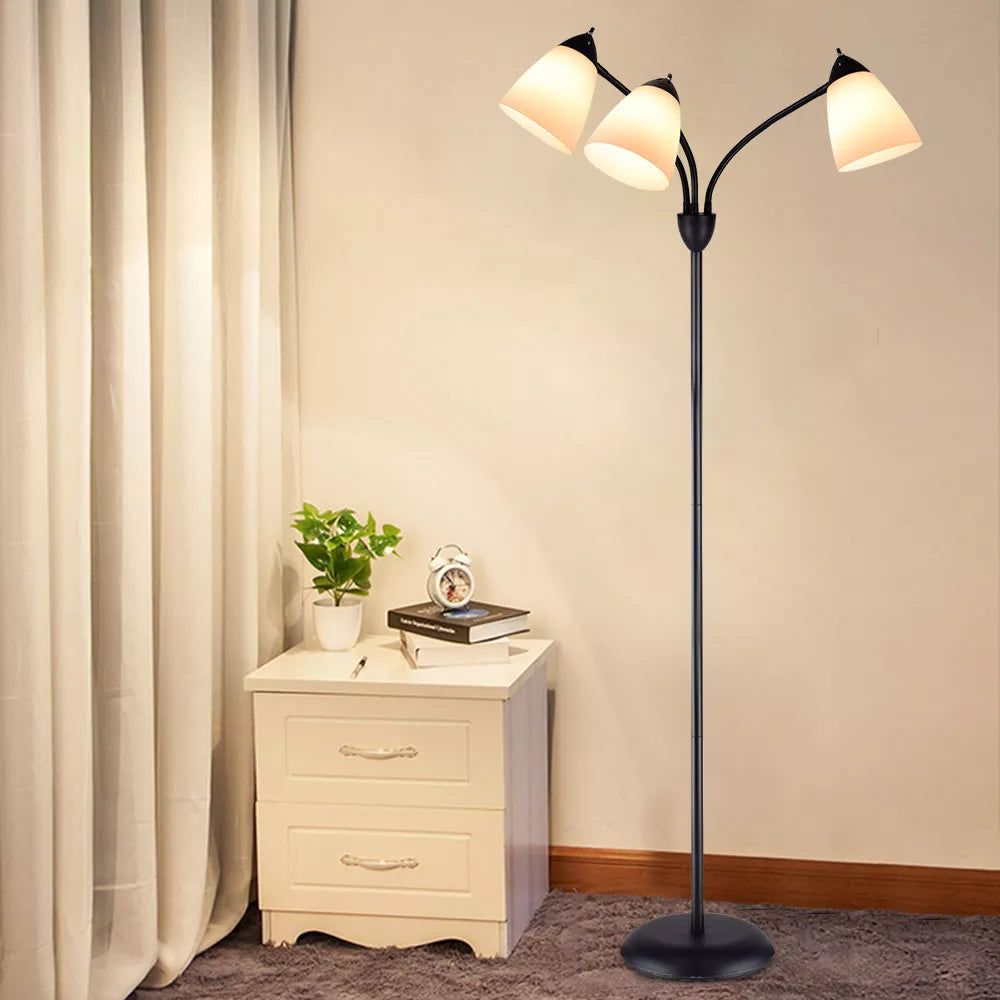 Depuley 3-Light 65" Gooseneck Tree Standing Floor Lamp Modern Flexible ...