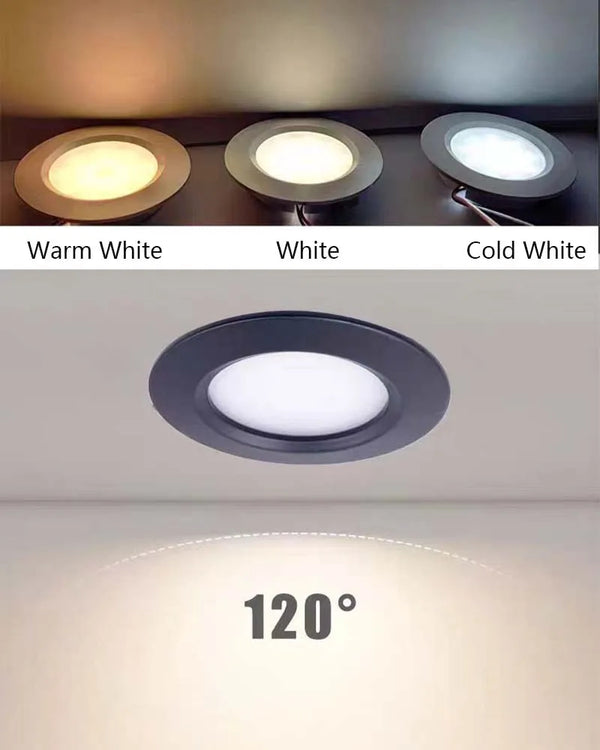 3W Indoor LED Mini Spotlights 12V 24V Ultra Thin Recessed Ceiling Pane ...