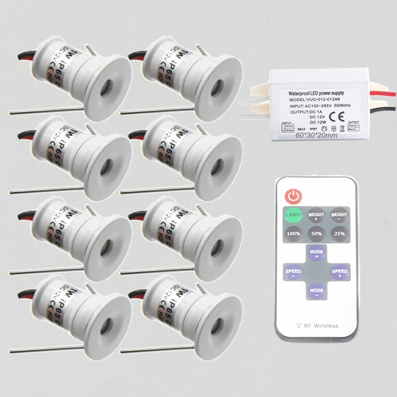 1W 12V Mini LED Downlight IP65 Spotlight Stair Ceiling Black White Sil ...