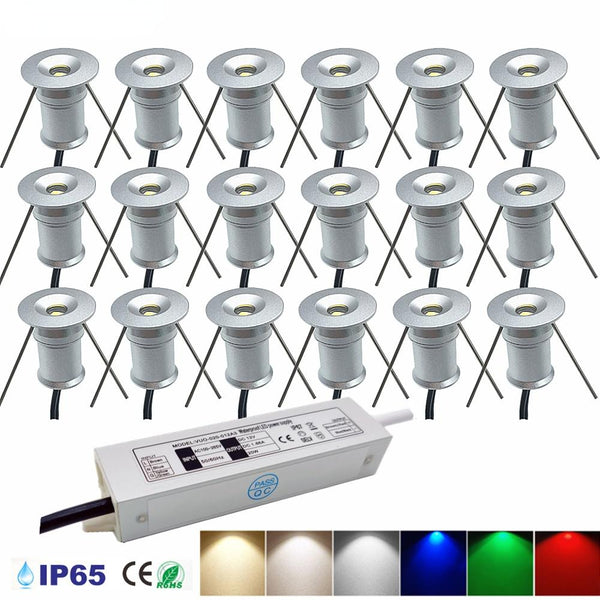 1W LED Mini Recessed Downlight Cabinet Focus Spotlight 12V Home Bedroo ...