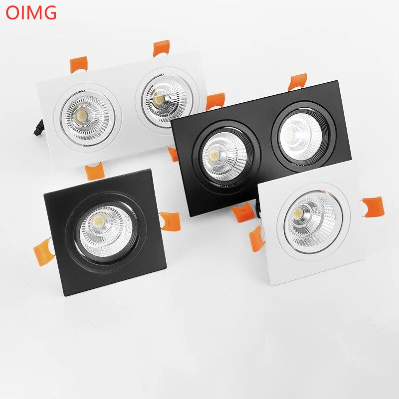 4 types Square Dimmable ceiling recessed LED downlights Ceiling Lamp 9 ...