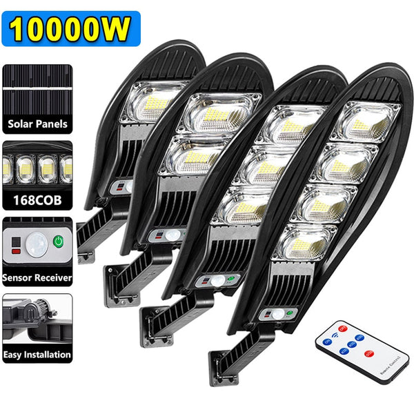 10000W Upgraded 168LED Solar Street Light Outdoor Waterproof LED For G ...