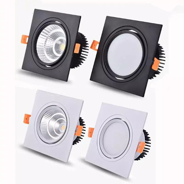 Dimmable Recessed LED Downlights 9W/12W/15W Epistar Chip Aluminum COB ...