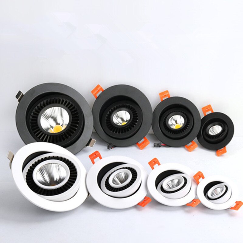 Dimmable Recessed Rotatable Angle Adjustable LED Downlights 7W 9W 12W ...