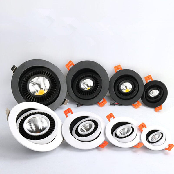Dimmable Recessed Rotatable Angle Adjustable LED Downlights 7W 9W 12W ...