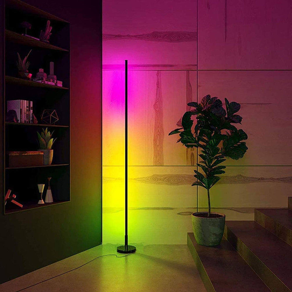 80cm LED Floor Corner Standing Lamp RGB Light With Remote Control For ...