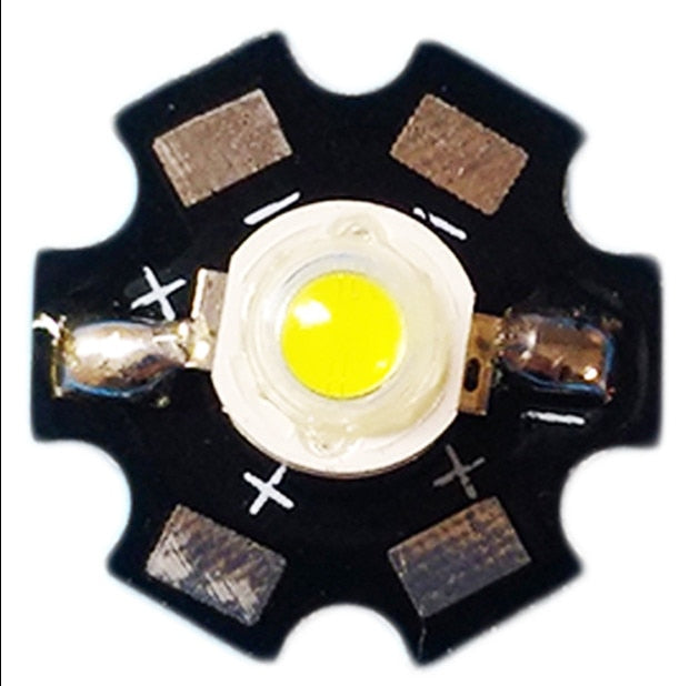 High Power LED Beads Full Spectrum Pure White With 20mm Black Star 2pc ...