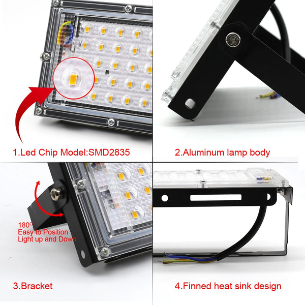Outdoor LED Flood Light 50W 100W 150W 220V Waterproof Floodlight Indoo ...