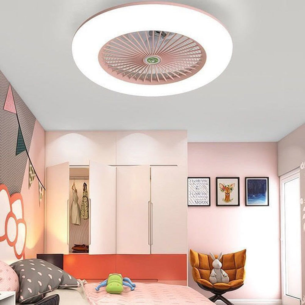 Smart Ceiling Fan Lamp With LED Light and Remote Control Chandelier El ...