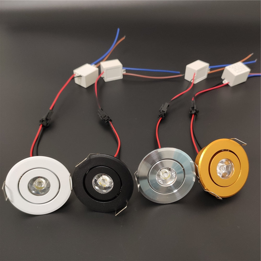 LED Mini Down Light 3W 1W Dimmable Spotlight Recessed Lights AC85-265V ...