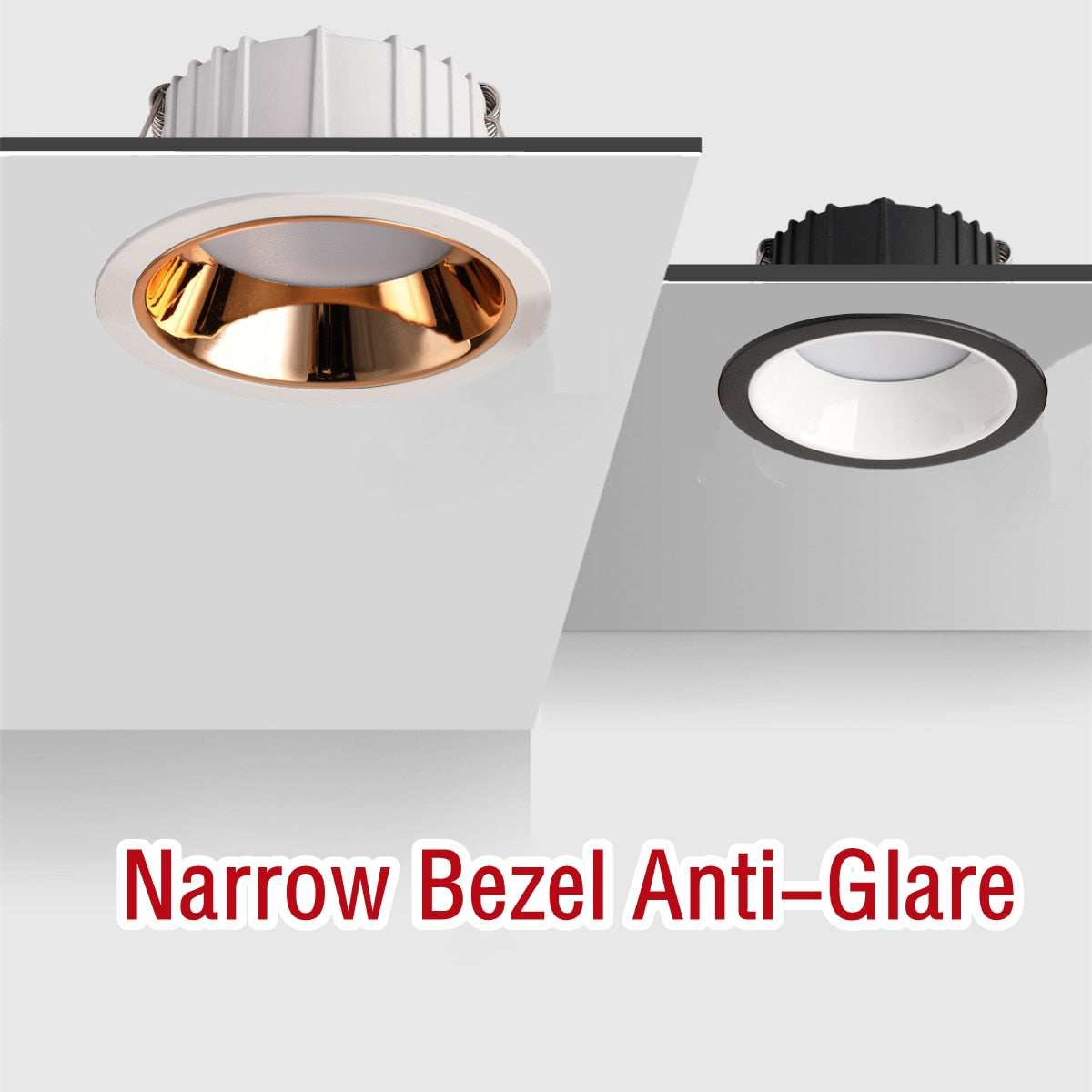 LED Recessed Spot Light Gold/Silver Narrow Border Downlight Living Roo ...