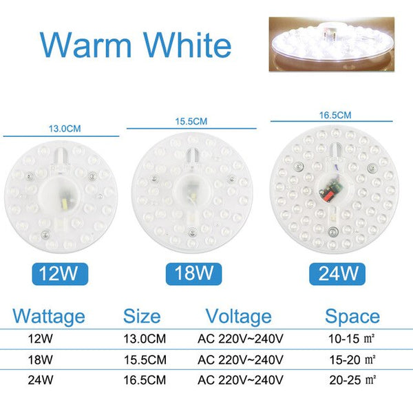 Led Downlight Modules 12W 18W 24W For Ceiling Downlight Accessory Magn ...