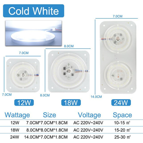 Led Downlight Modules 12W 18W 24W For Ceiling Downlight Accessory Magn ...