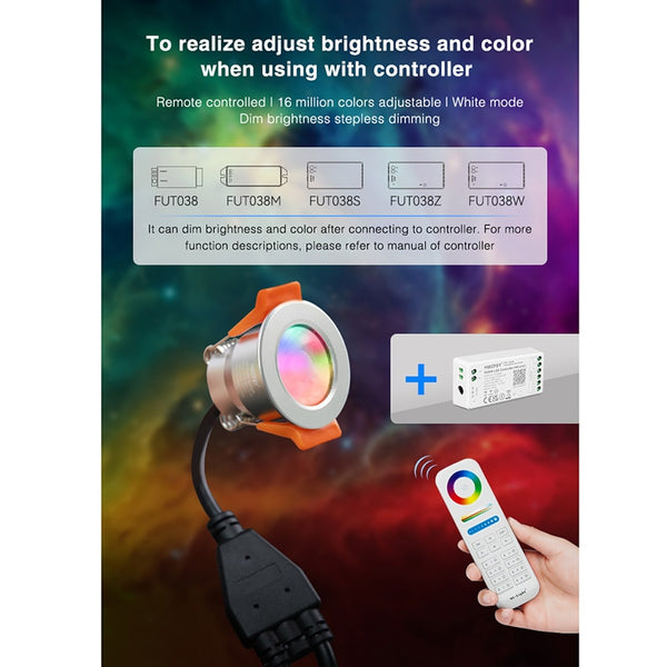 Miboxer 3W Single Color/CCT/RGB/RGBW mini LED Spotlight 12V Waterproof ...
