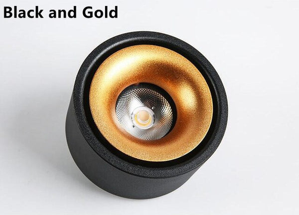 Round Surface Mounted LED Ceiling COB Downlight 9W 12W Dimmable AC 110 ...