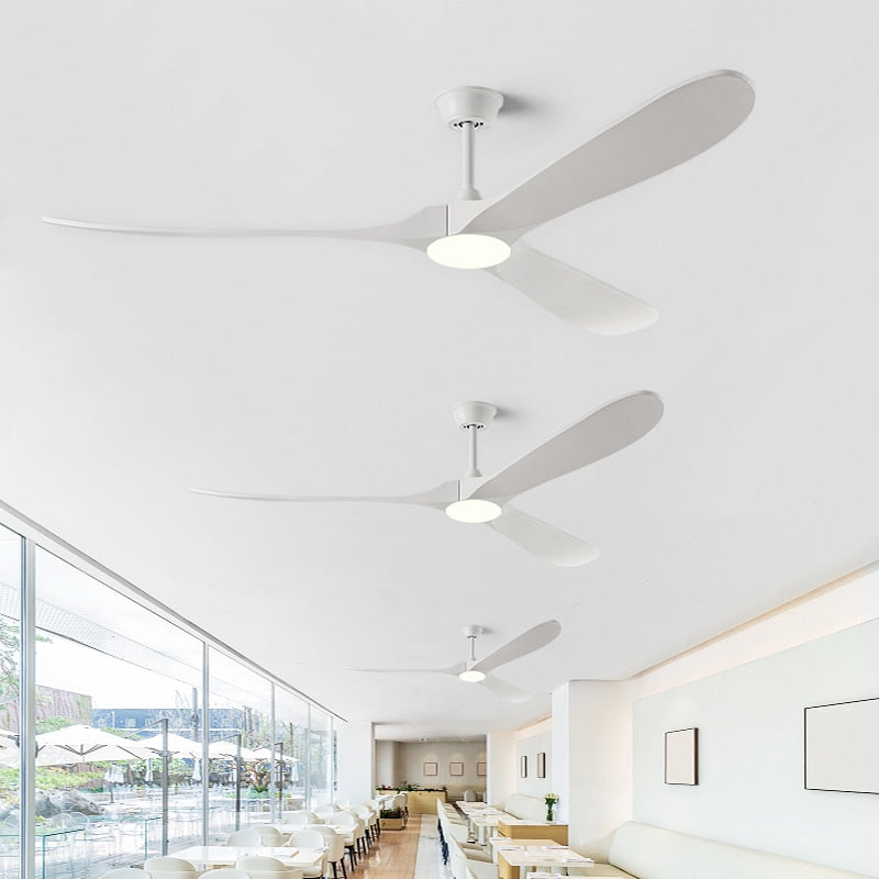 Modern 60/70 Inches Wooden Ceiling Fan With Led Light And Control For ...