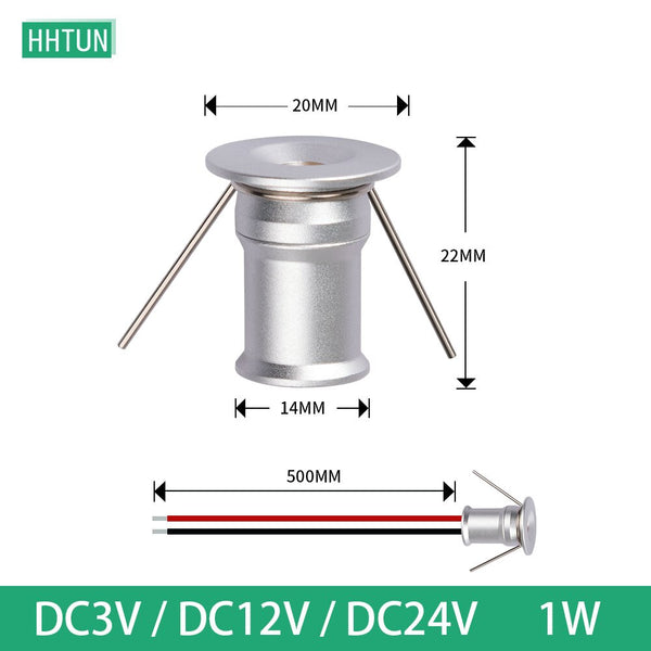 DC12V, 1W, Silver, Mini Spotlight, Star Lamp, Downlight, DIY Small LED ...
