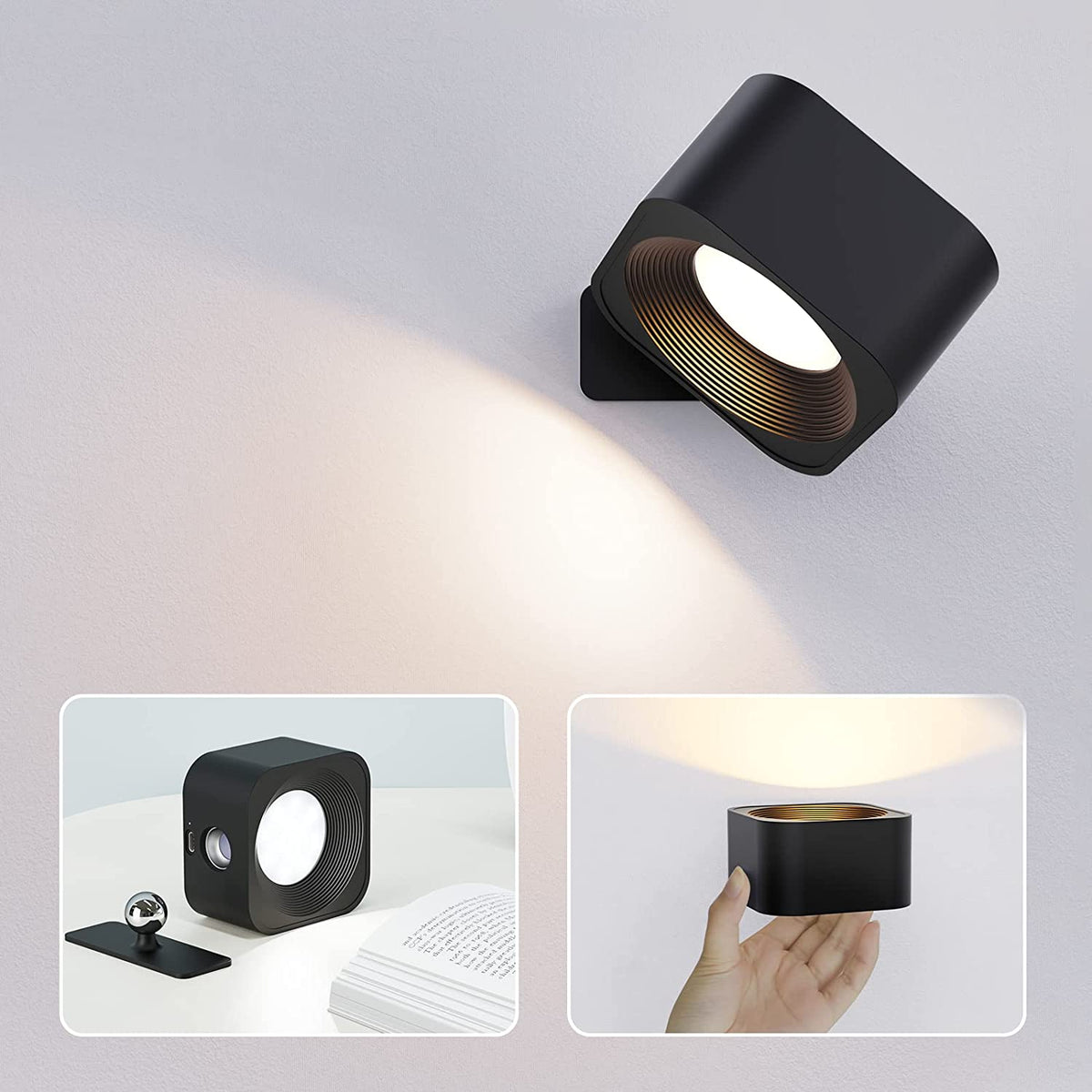 LED Wall Light 360 Projector Adjustable Wall Decor Modern Nordic Lumin ...