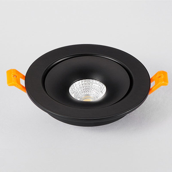 Round Shape 360 Angle Adjustable LED COB Recessed Downlight Black/Whit ...