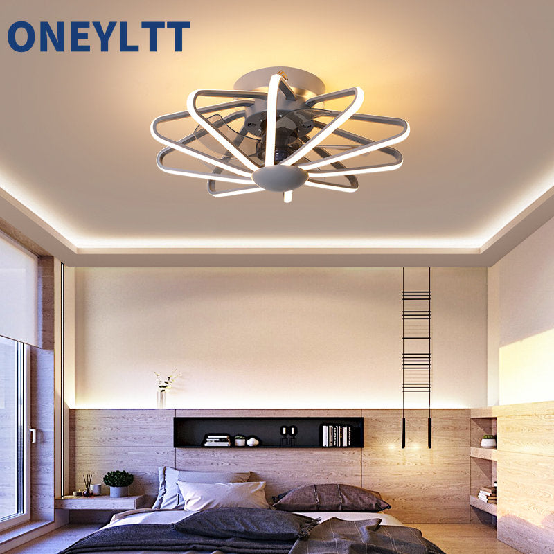 LED ceiling fan with Lights remote control home decor ventilator lamp ...