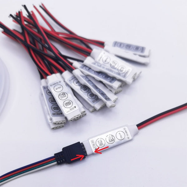 DC 5V-12V-24V 12A 3Keys Mini LED RGB Controller Dimmer Driver For RGB ...