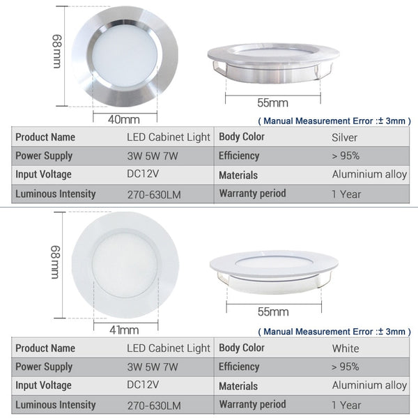 Mini Downlight LED 12V Ultra-Thin 3W 5W 7W Embedded Small Spotlight Ce ...