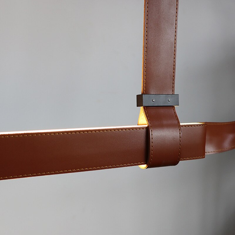 Novelty Belt LED Chandeliers Dining Room Bar Kitchen Hanging Light Fix ...