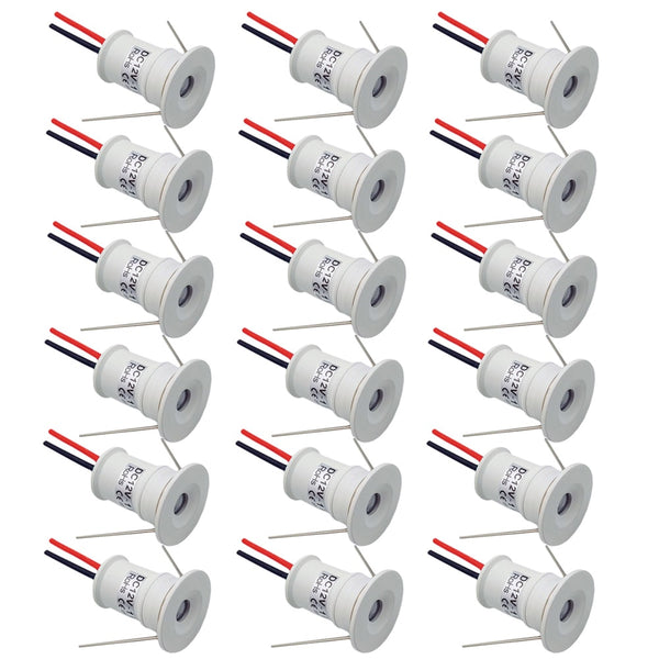 Silver Black White Shell LED Spotlight Dimmable 1W DC12V Downlight Rec ...