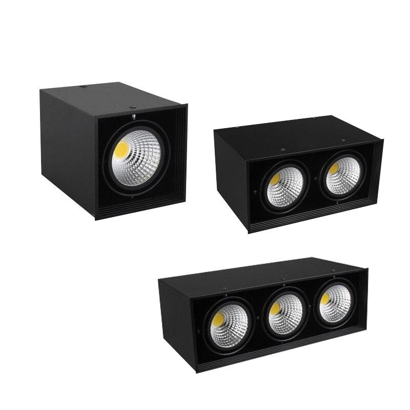 Square COB LED dimmable Downlights 10W 20W 30W Surface Mounted LED Cei ...