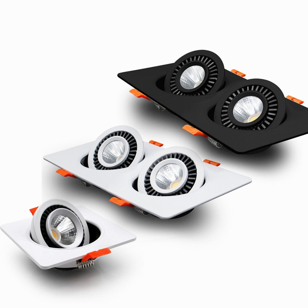 Square Led Downlight 360 Rotatable LED Spotlight 220V 110V Ceiling Spo ...