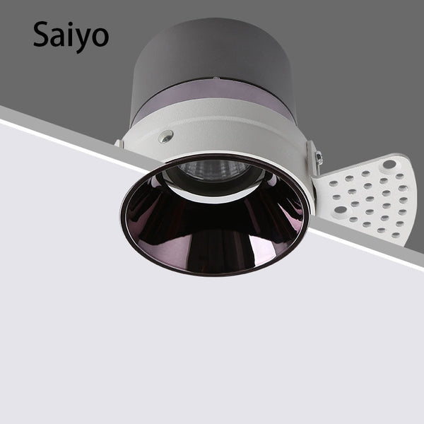 Trimless Round COB Led Downlights High End Recessed Ceiling Spot Light ...
