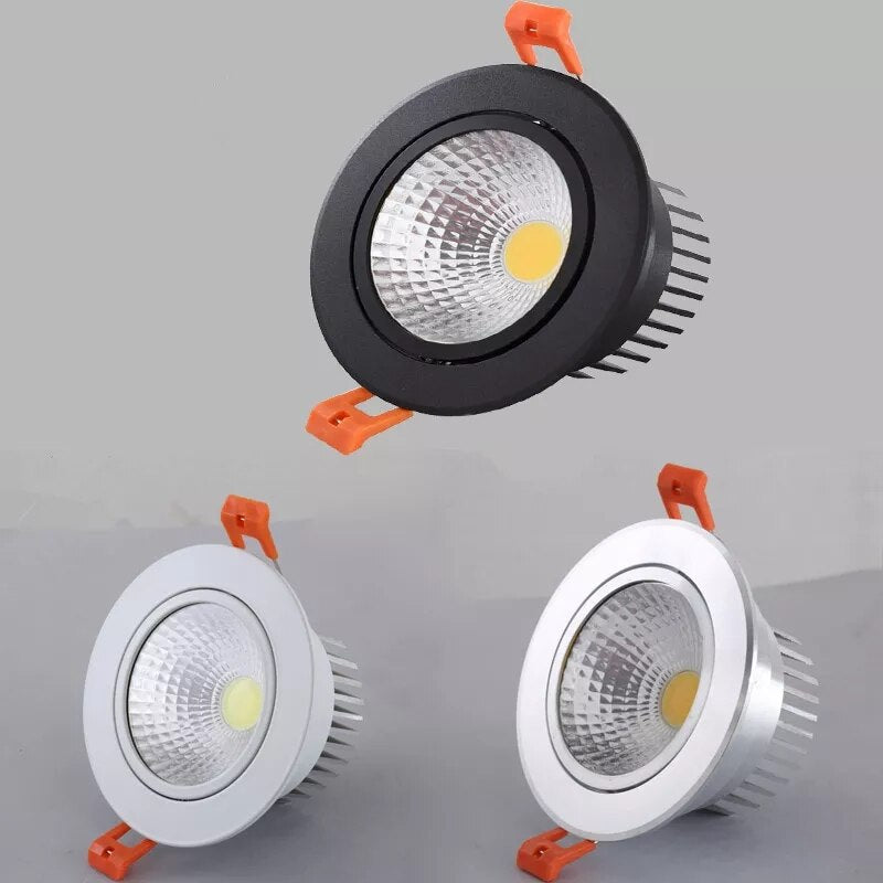 White/Black/Silver Dimmable Recessed LED Downlights 5W 7W 9W 12W 15W 2 ...